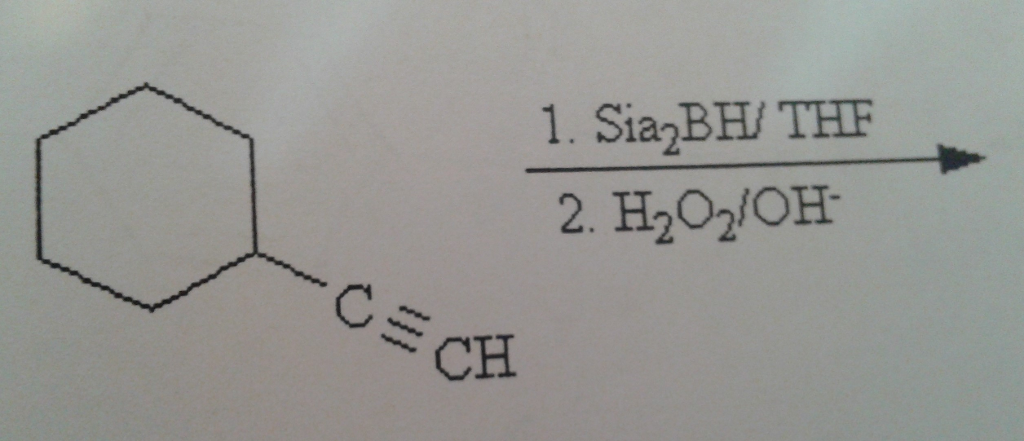 Solved 1. Sia2BH THF 2. H202 OH SCH | Chegg.com