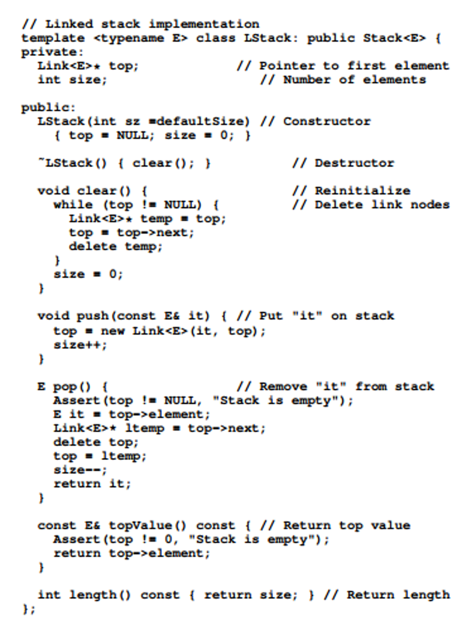 Try both the AStack class and the LStack from the | Chegg.com