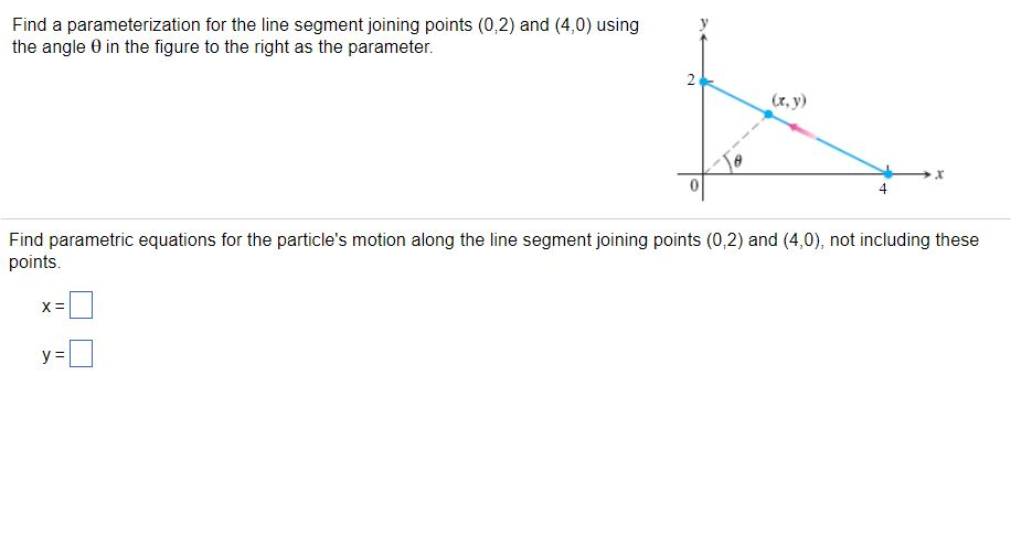 Solved Find A Parameterization For The Line Segment Joining 