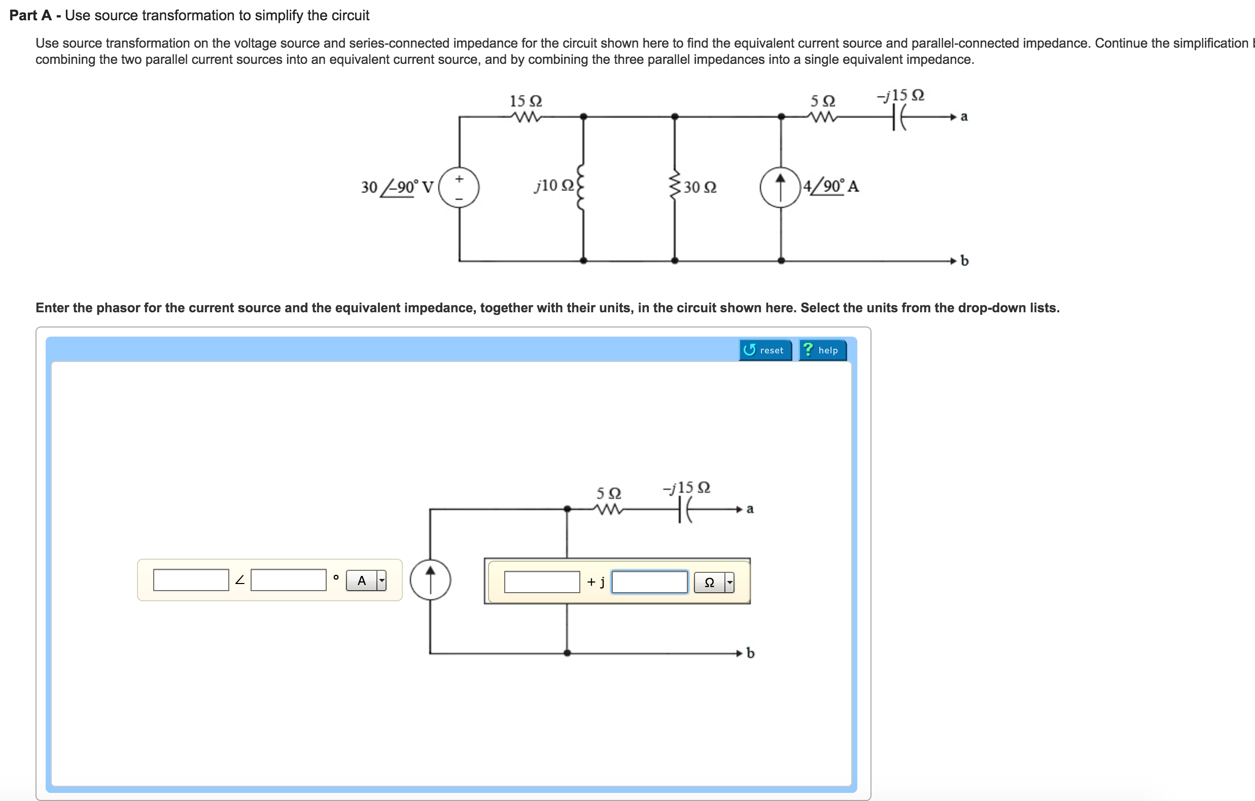 Solved Use Source Transformation To Simplify The Circuit