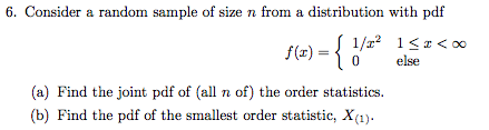 Solved Consider a random sample of size n from a | Chegg.com