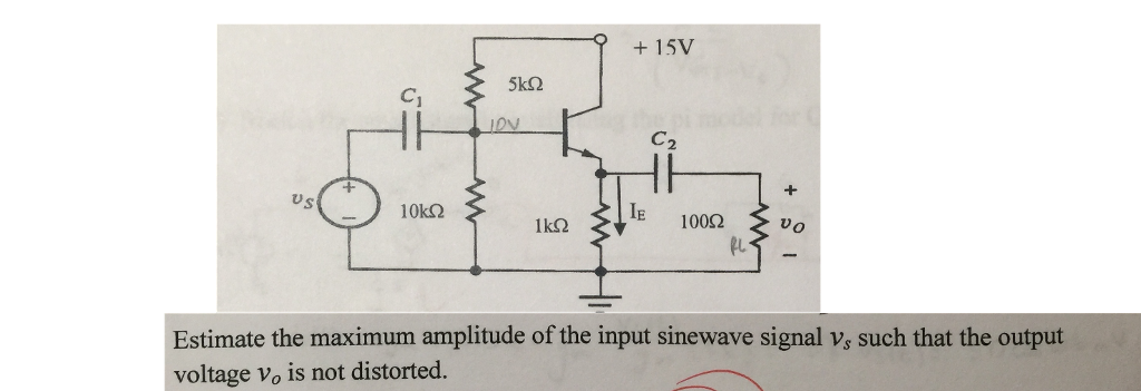 Solved Given this common collector: Estimate the maximum | Chegg.com