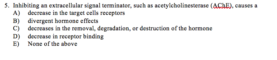 Solved Inhibiting an extracellular signal terminator, such | Chegg.com