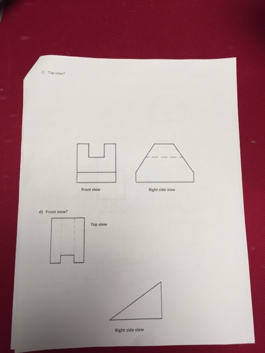 Solved: Given The Two Views Of A Multi-view Drawing Of An ... | Chegg.com