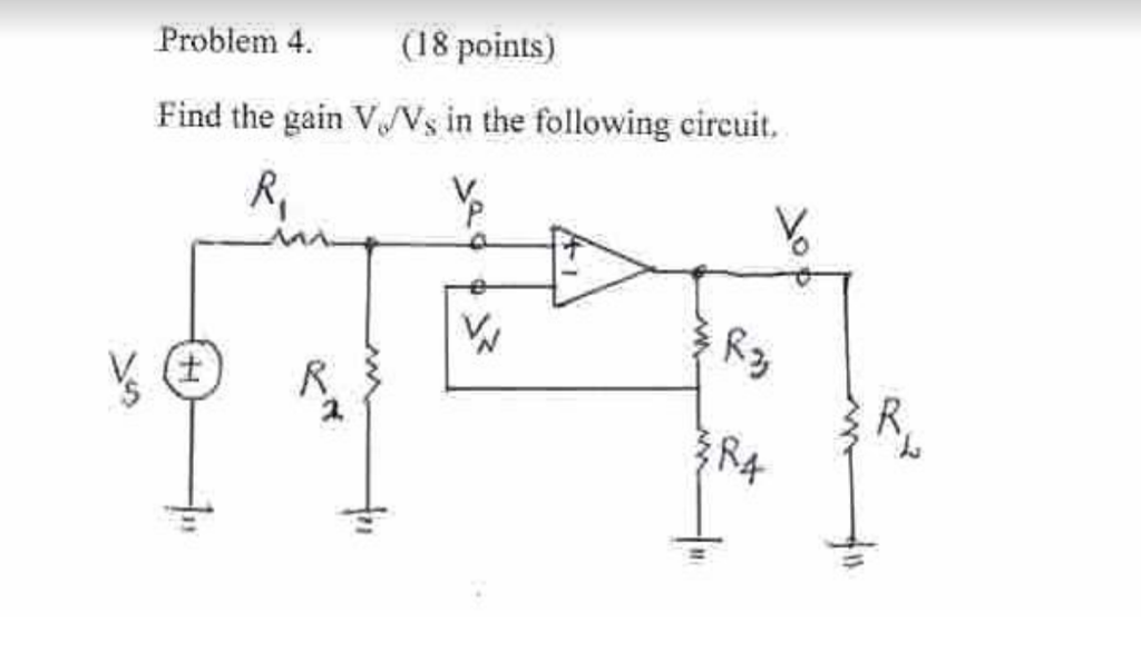 Solved Problem 4. (18 points) Find the gain VVs in the | Chegg.com Solved Problem 4. (18 points) Find the gain VVs in the | Chegg.com