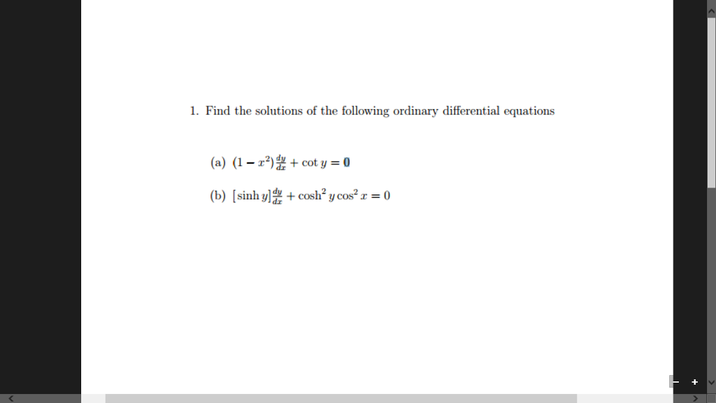 Solved Find the solutions of the following ordinary | Chegg.com