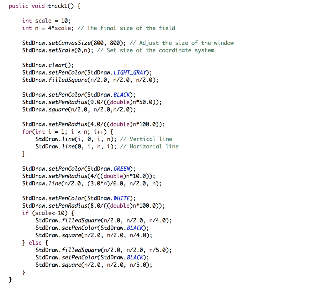I have the following java program. I want the track | Chegg.com