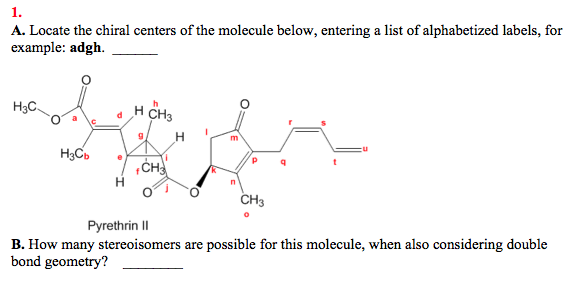 Solved Locate the chiral centers of the molecule below, | Chegg.com