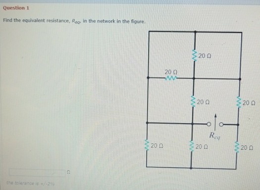 Solved Find the equivalent resistance, R_eq, in the network | Chegg.com