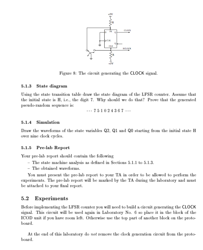 5 LABORATORY No. 5 Sequential Circuits. State Machine | Chegg.com