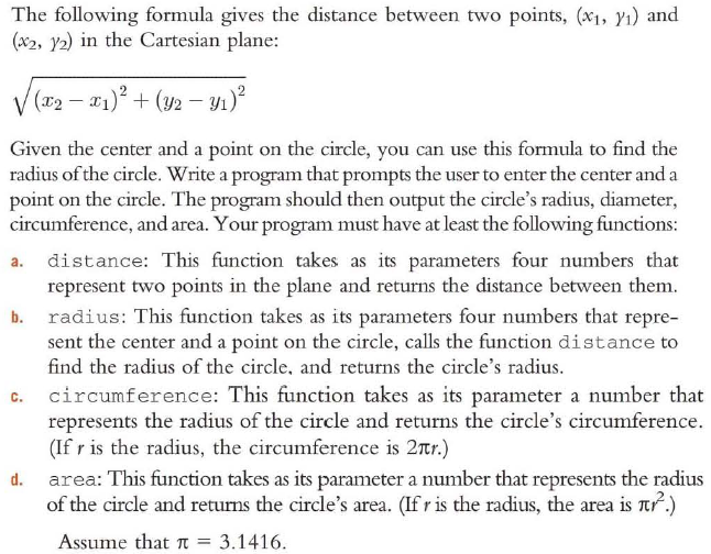Solved The following formula gives the distance between two | Chegg.com