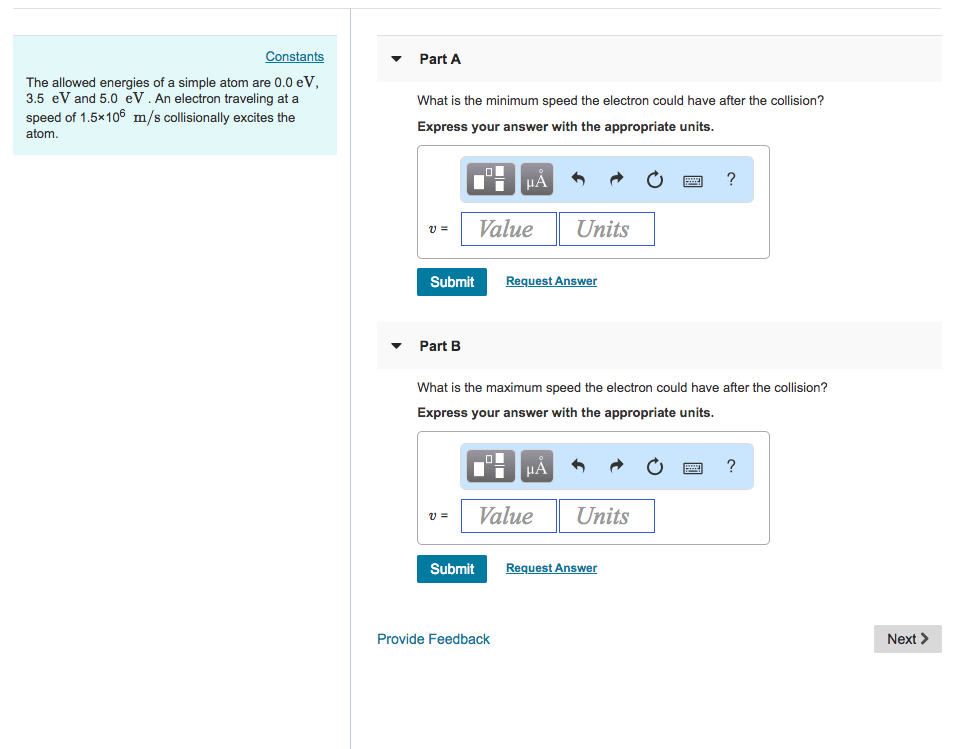 Solved Constants Part A The allowed energies of a simple | Chegg.com