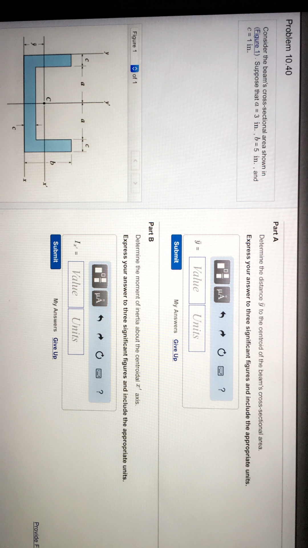 Solved Consider the beam's cross-sectional area shown in | Chegg.com