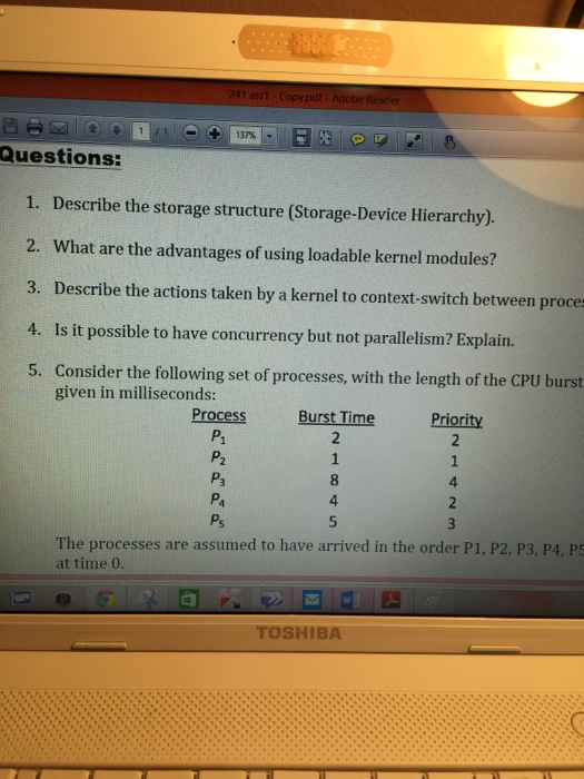 Solved Questions: 1. Describe the storage structure | Chegg.com