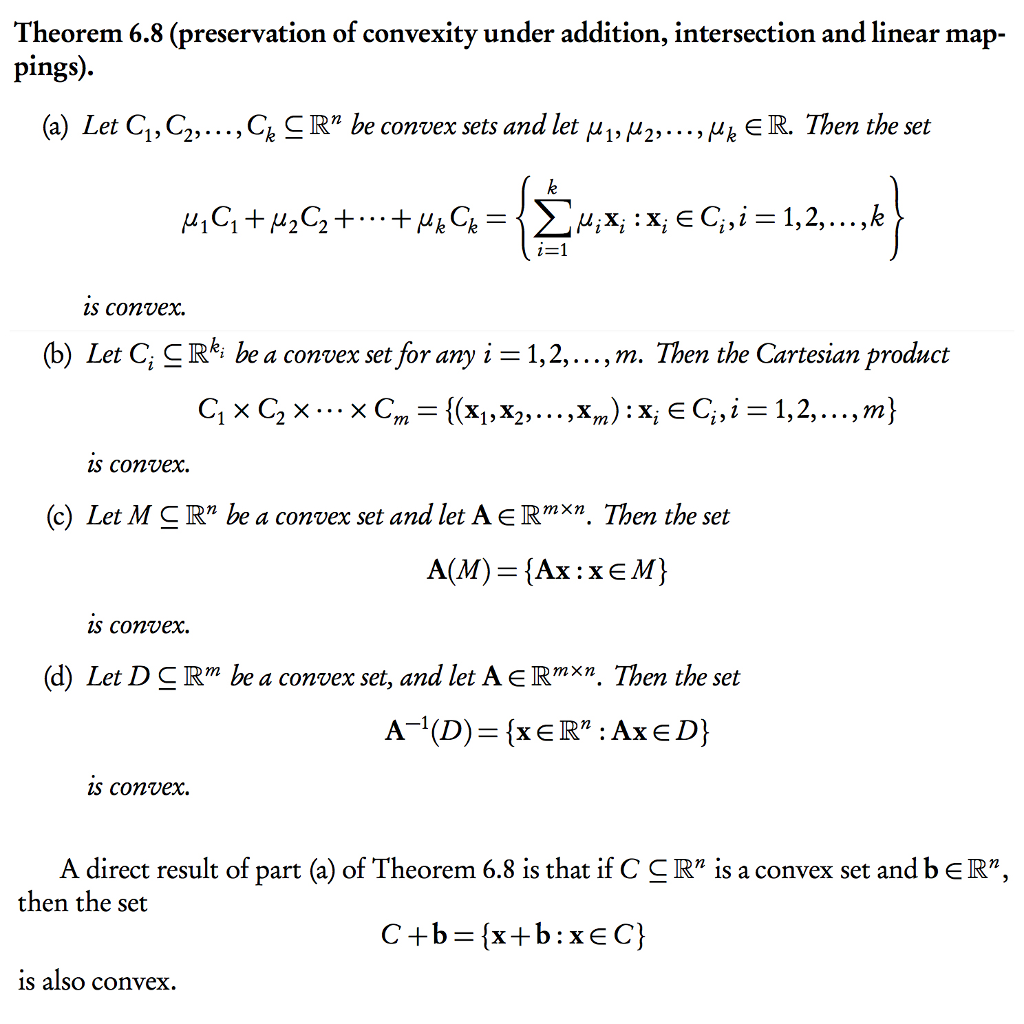 Theorem (preservation of convexity under addition, | Chegg.com