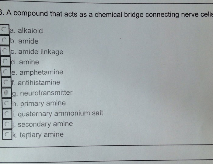 Solved A compound that act as a chemical bridge connecting | Chegg.com