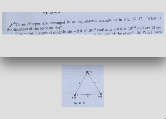 Solved Three charges are arranged in an equilateral triangle | Chegg.com