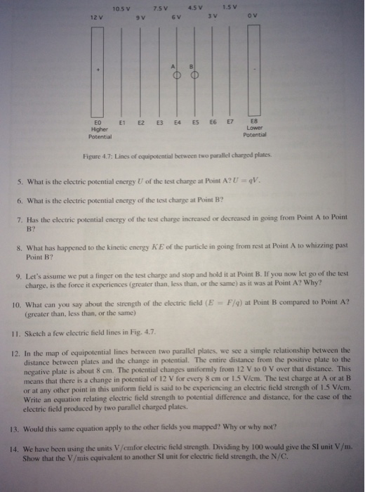 Solved What is the electric potential energy U of the test | Chegg.com