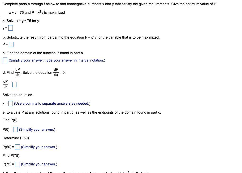 Solved Complete parts a through f below to find nonnegative | Chegg.com