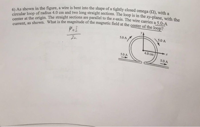 Solved As shown in the figure, a wire is bent into the shape | Chegg.com