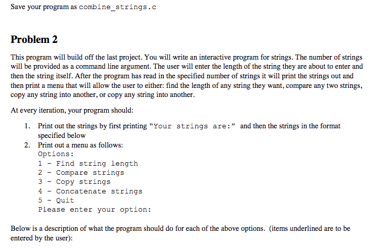 Project [8]: Command Line arguments, Dynamic Memory | Chegg.com