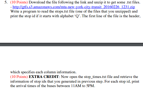 Download the file following the link and unzip it to | Chegg.com
