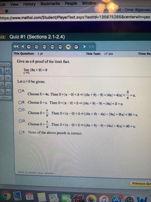 Solved Give an epsilon-delta proof of the limit fact, lim_x | Chegg.com