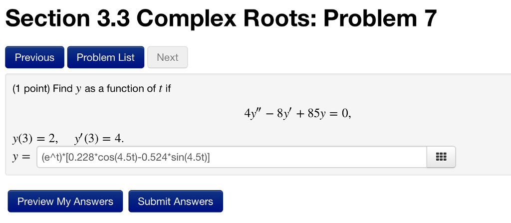 Solved MAT 275 - Differential Equations. The bottom | Chegg.com