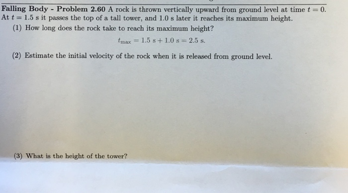 Solved A rock is thrown vertically upward from ground level | Chegg.com