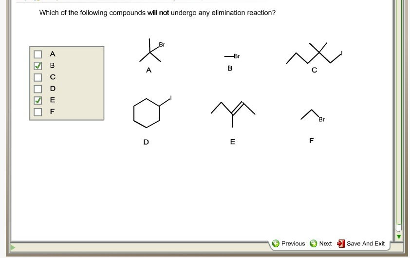 Solved Which of the following compounds will not undergo any | Chegg.com