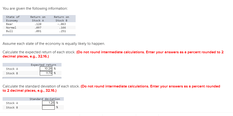 Solved You are given the following information: State of | Chegg.com