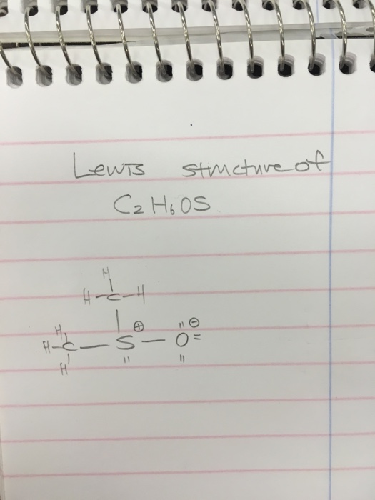 Solved Lewis structure of C2H6OSIs the lewis structure below | Chegg.com
