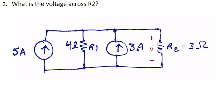Solved 3. What is the voltage across R2? | Chegg.com
