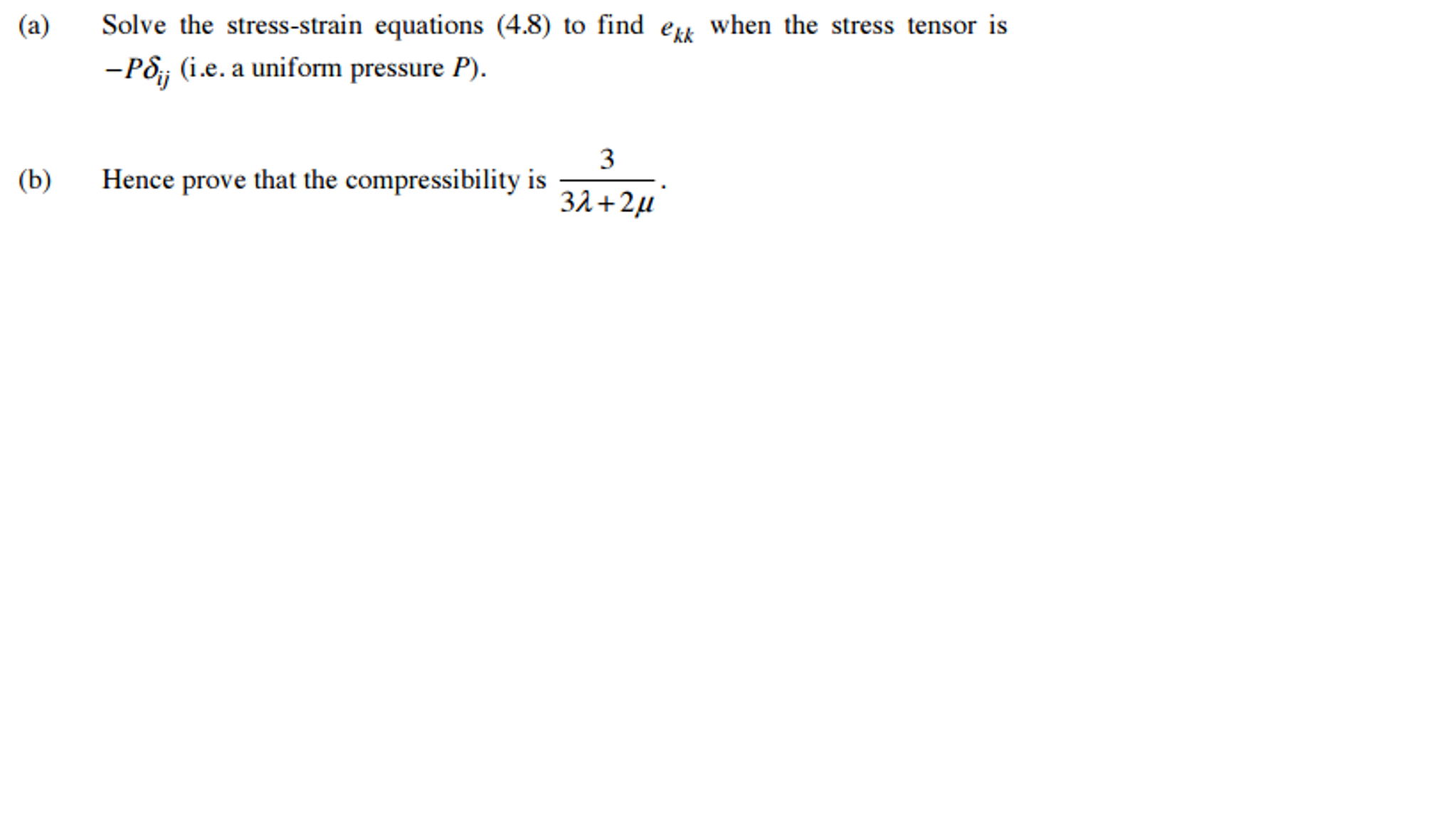 Solve the stress-strain equations to find | Chegg.com