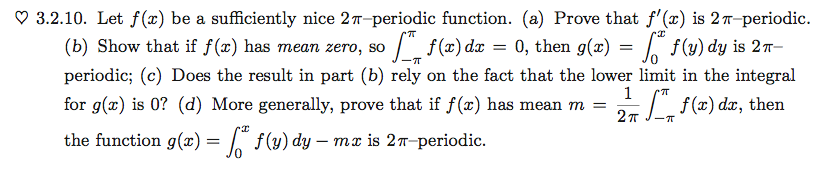 Solved Let f(x) be a sufficiently nice 2 pi periodic | Chegg.com