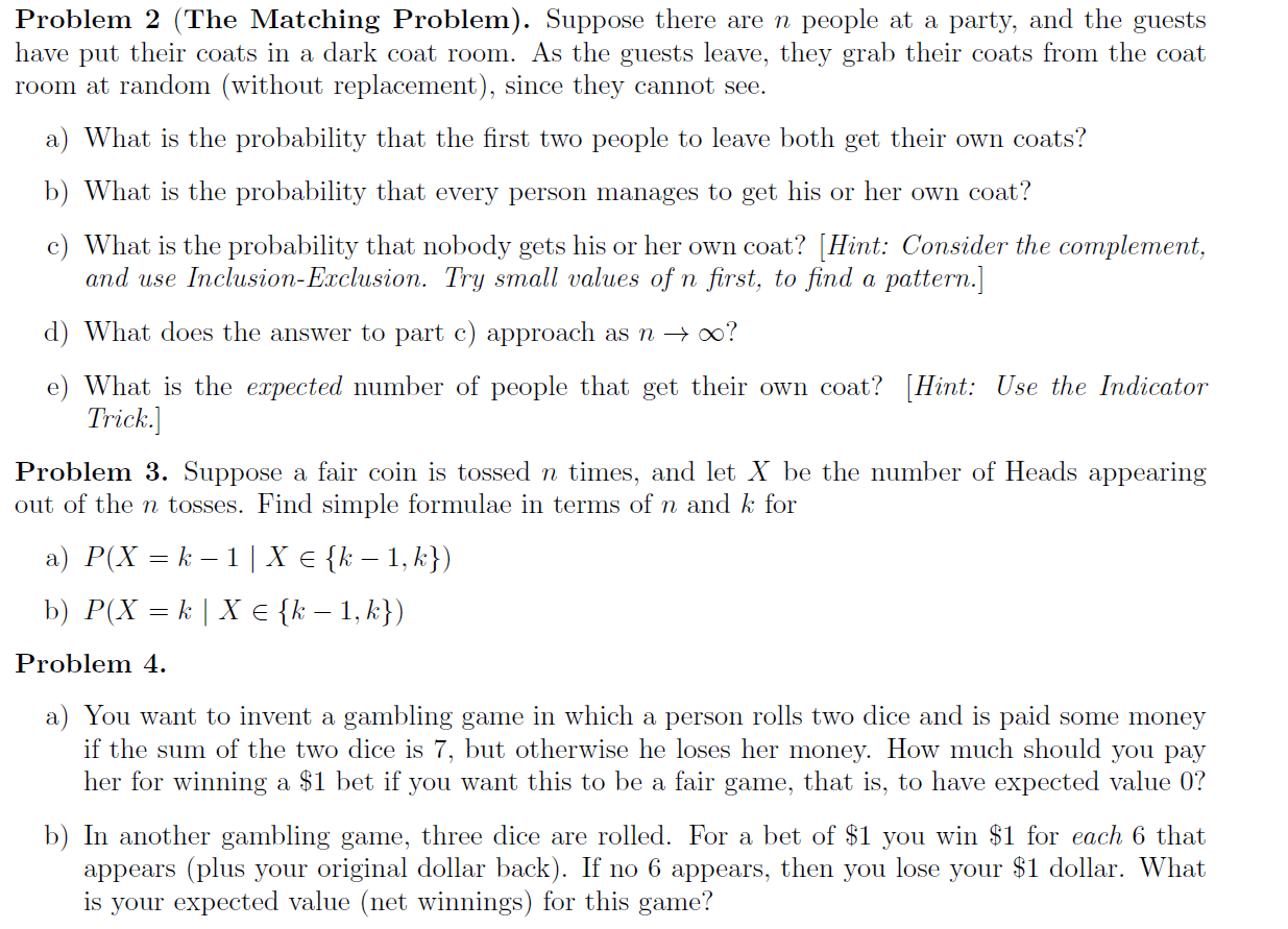 Solved Suppose there are n people at a party, and the guests | Chegg.com