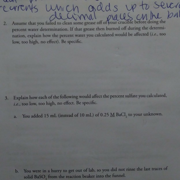 Solved 2. Assume that you failed to clean some grease off of | Chegg.com