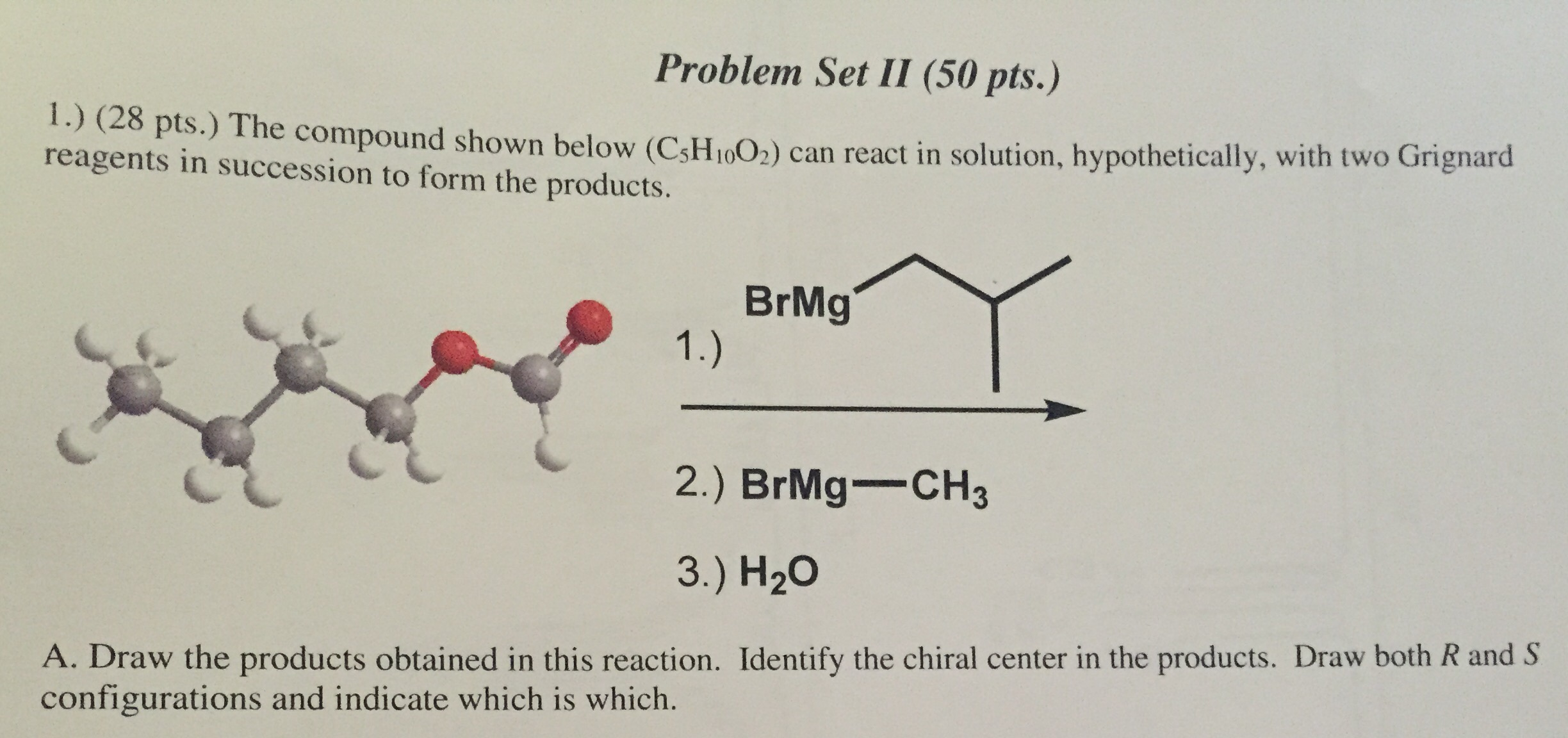 Solved The Compound below (C5H10O2) can react in solution, | Chegg.com
