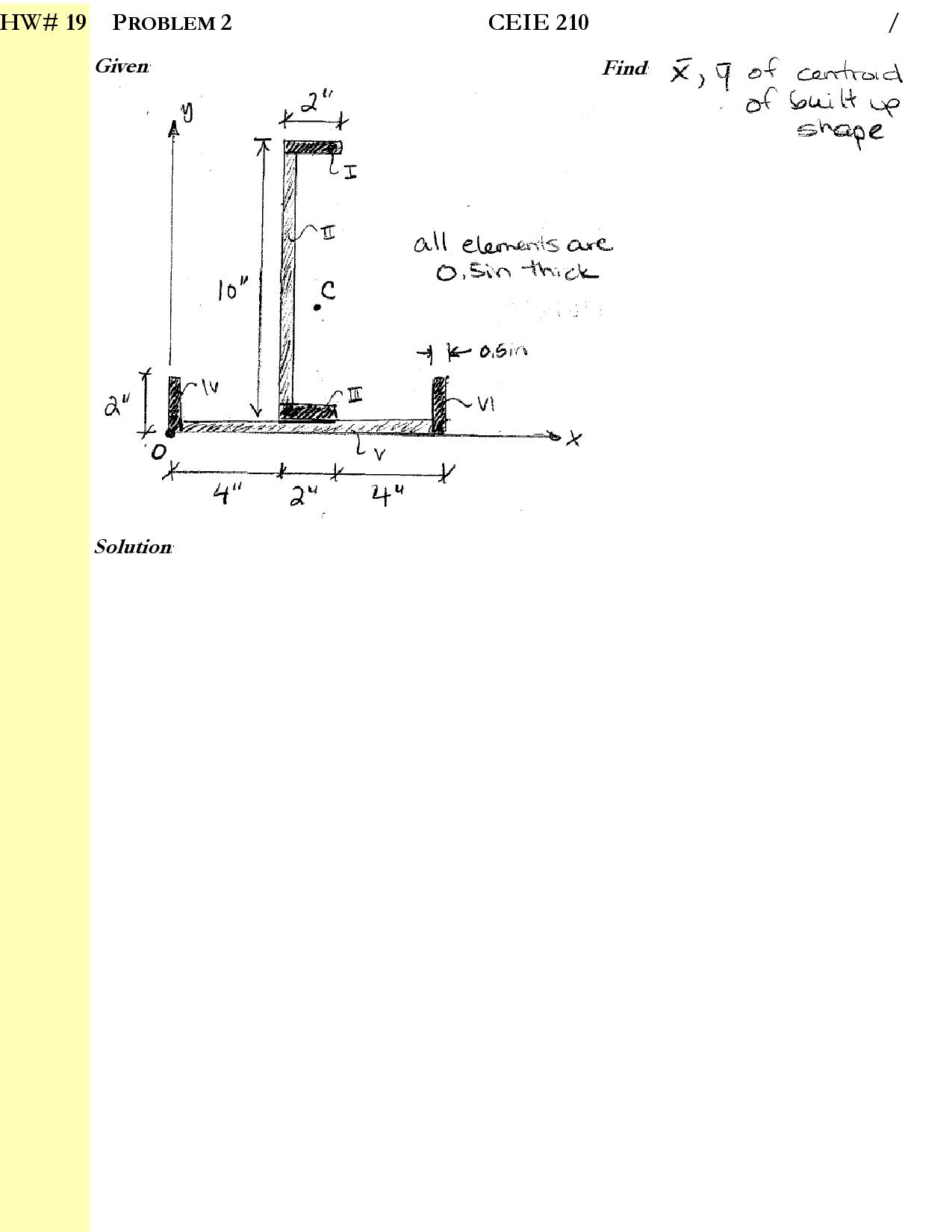 Solved Given: Find X, Y of the centroid of built up shape | Chegg.com