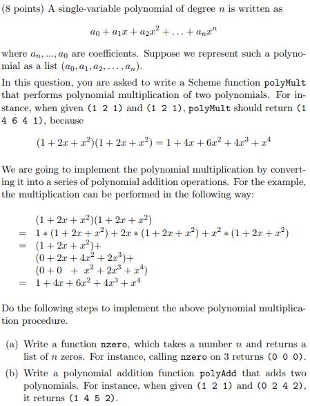 Write the following function in Scheme/DrRacket! | Chegg.com