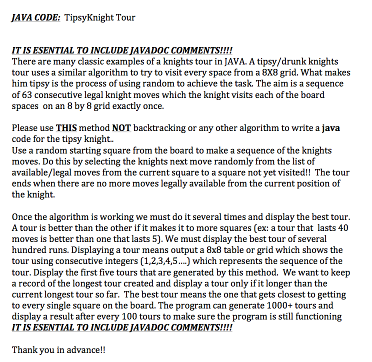 Solved not the typical knights problem! please read all | Chegg.com