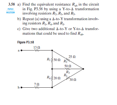 Find the equivalent resistance Rab in the circuit in | Chegg.com