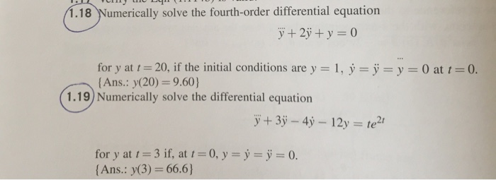 Solved Numerically solve the fourth-order differential | Chegg.com