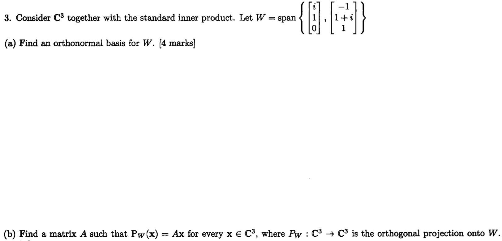 Linear Algebra Orthogonal Projection