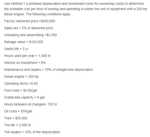 Solved Use Method 1 (combined depreciation and investment | Chegg.com Solved Use Method 1 (combined depreciation and investment | Chegg.com