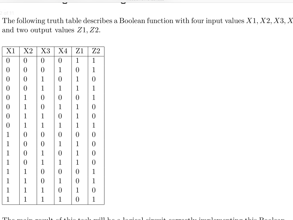 Solved The Following Truth Table Describes A Boolean
