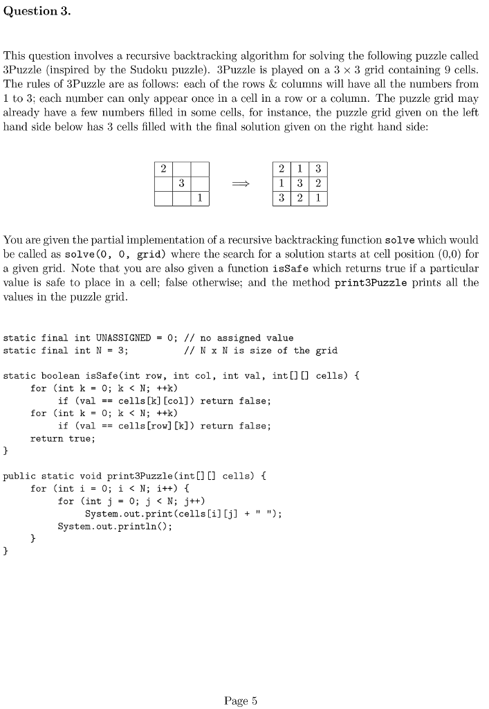 Solved Question 3 This question involves a recursive | Chegg.com