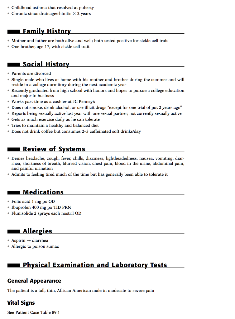Patient Case Question 2. What specifically is causing | Chegg.com