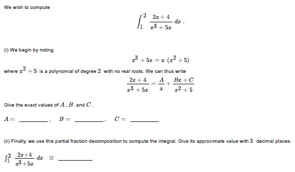 Solved We wish to compute 2 2 4 dr (i) We begin by noting 2 | Chegg.com