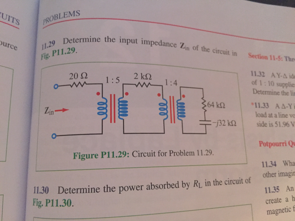 Solved Determine the input impedance Z_in of the circuit in | Chegg.com